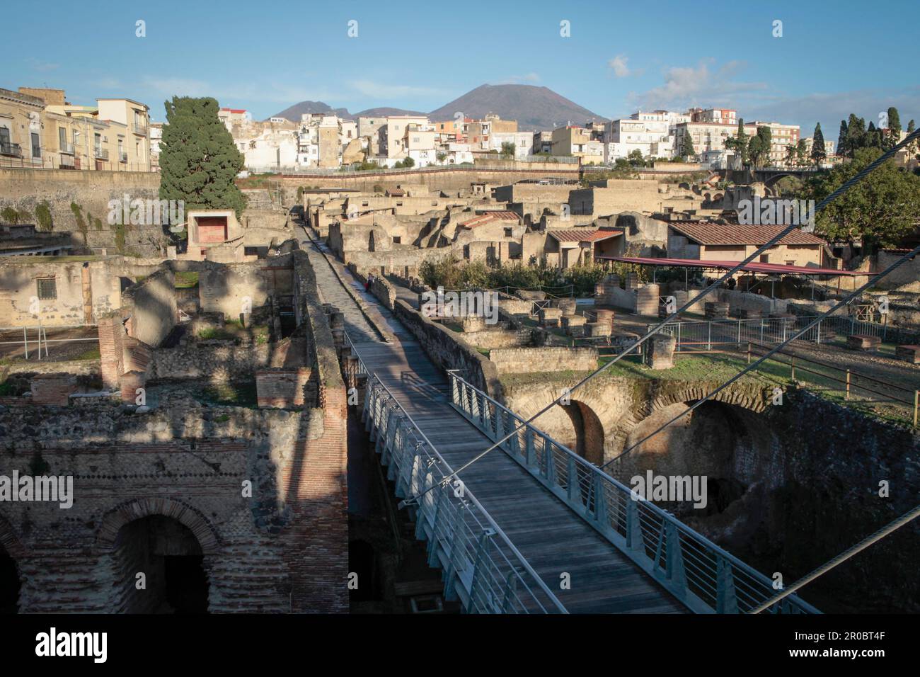 The Roman Town of Herculaneum, covered by the eruption of Volcano Mount ...