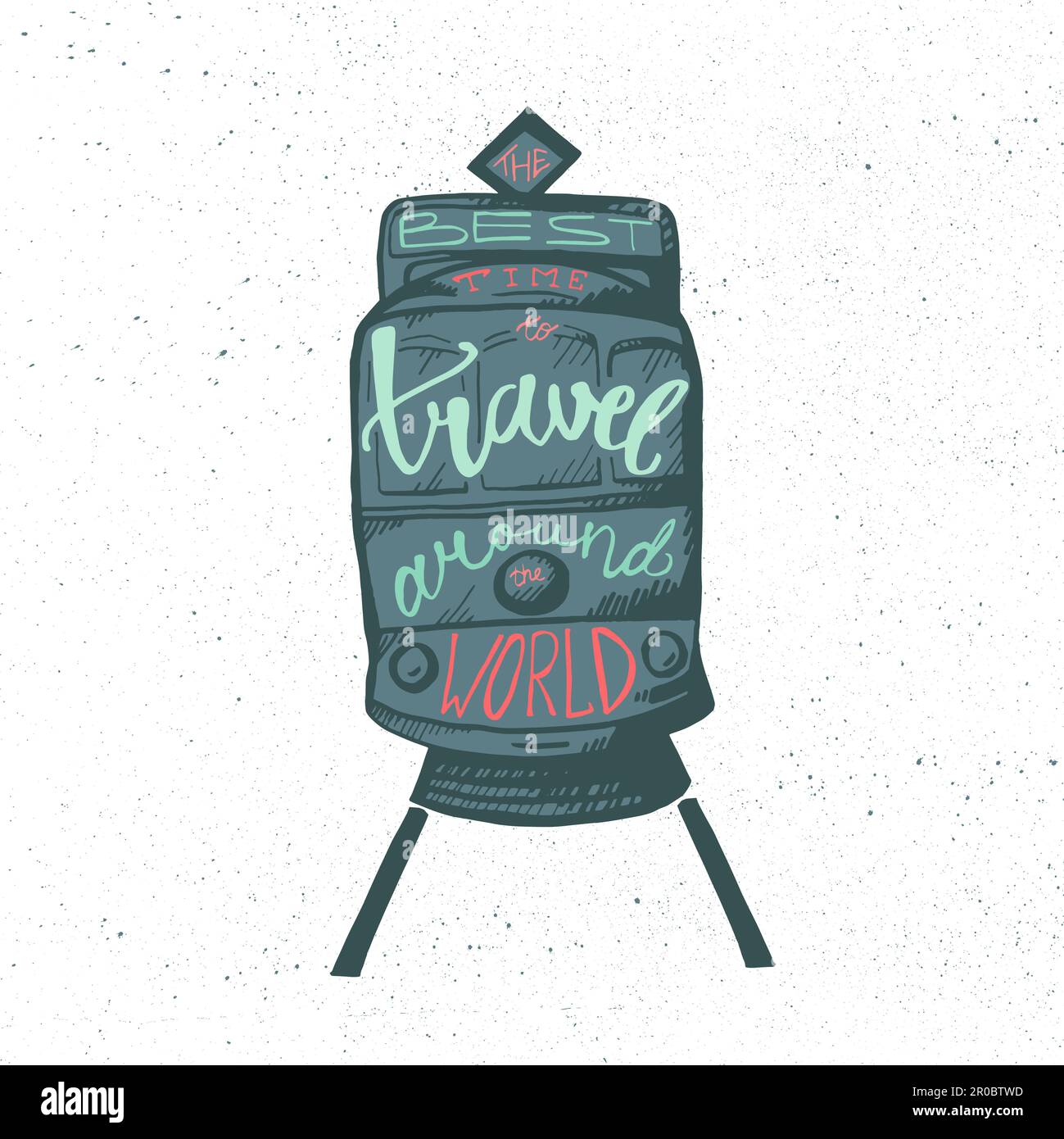 Inspirational vintage lettering inscribed in tram for print, t-shirt ...