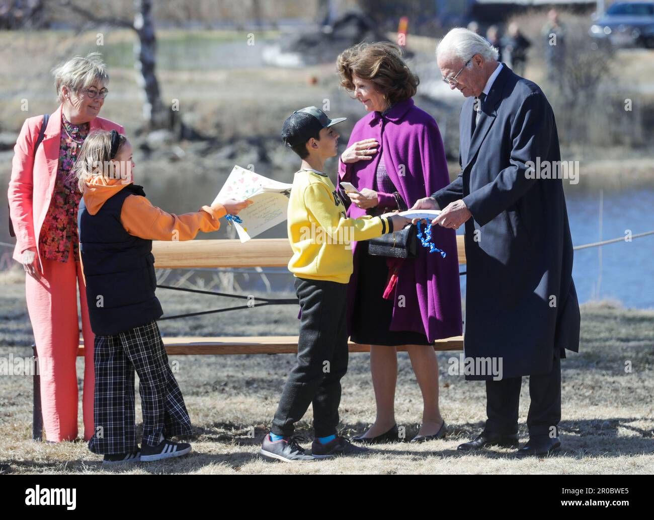 Sweden's King Carl XVI Gustaf and Queen Silvia at the inauguration of ...