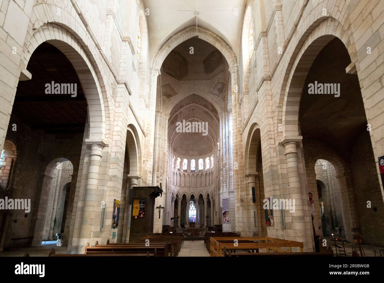 La Charite sur Loire. Nievre . Capitals and columns of the church Notre ...