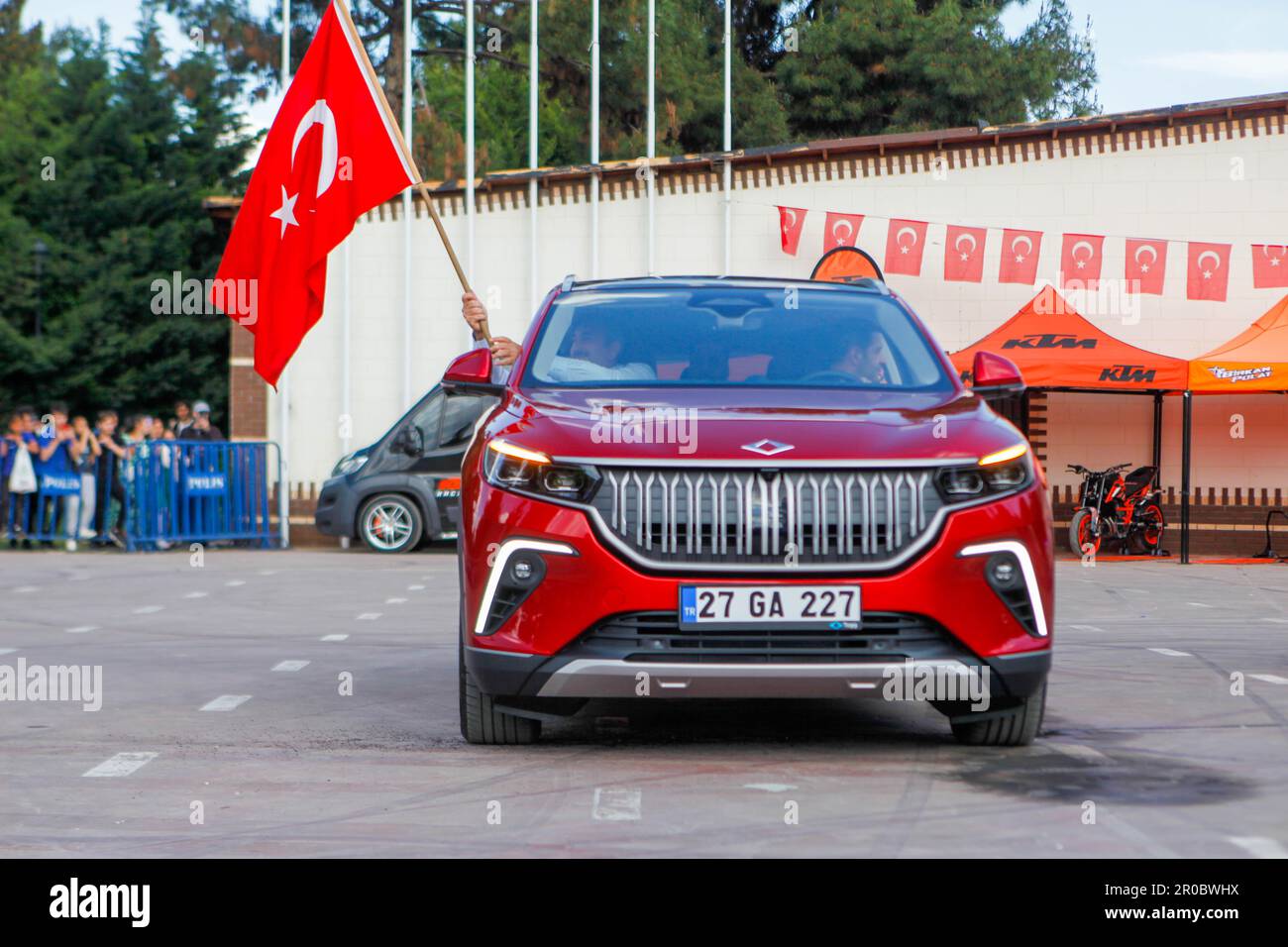 May 7, 2023: Gaziantep, Turkiye. 07 May 2023. A TOGG T10X car on show ...