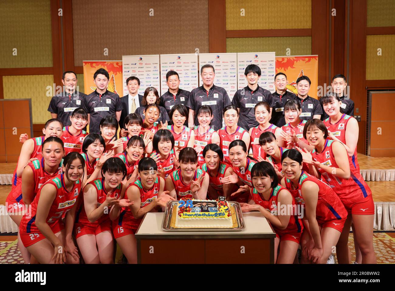 Tokyo, Japan. 8th May, 2020. Japan women's team group (JPN) Volleyball : 2023 Japan Volleyball ...