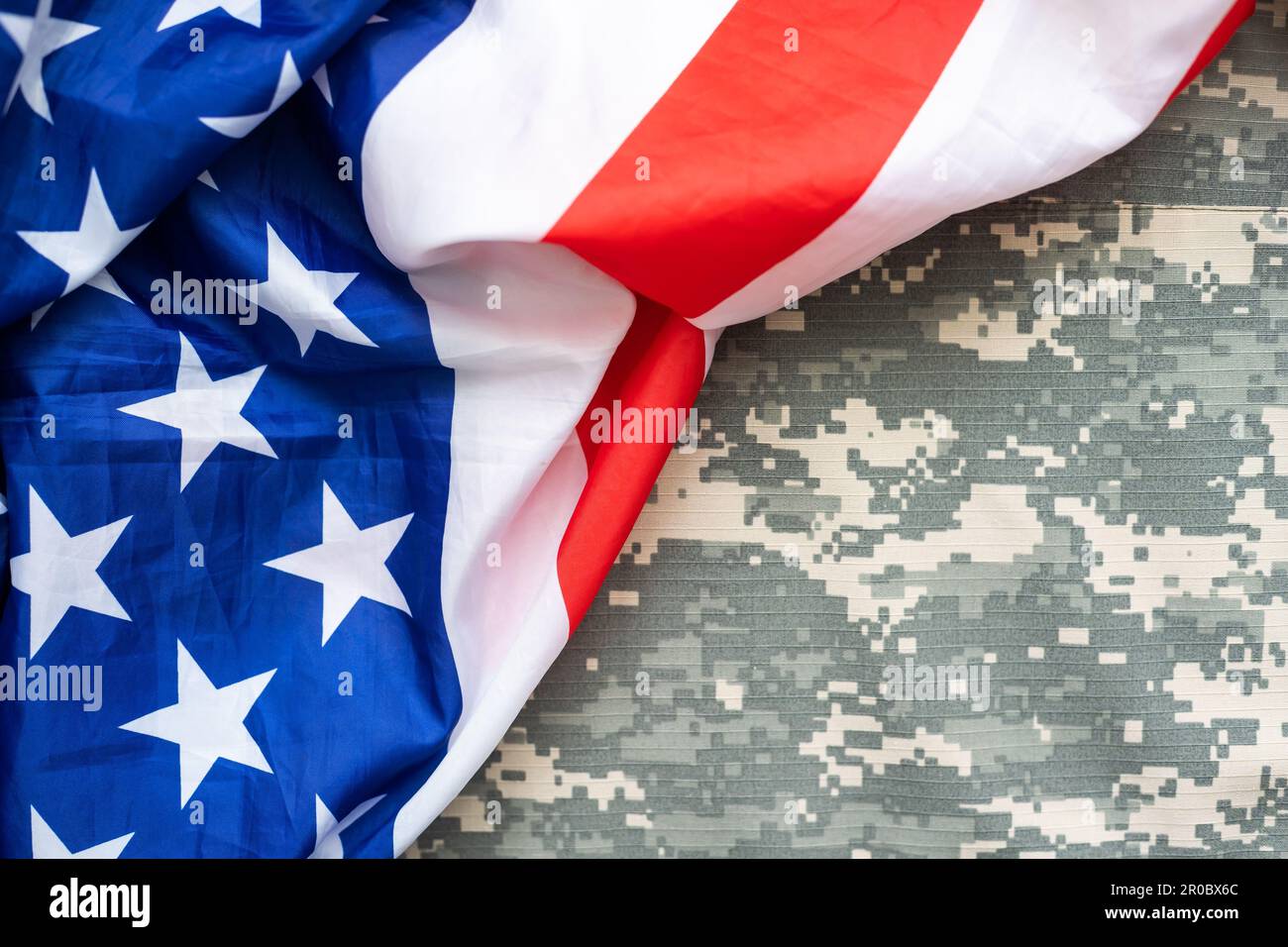 military uniform and USA national flag background Stock Photo - Alamy