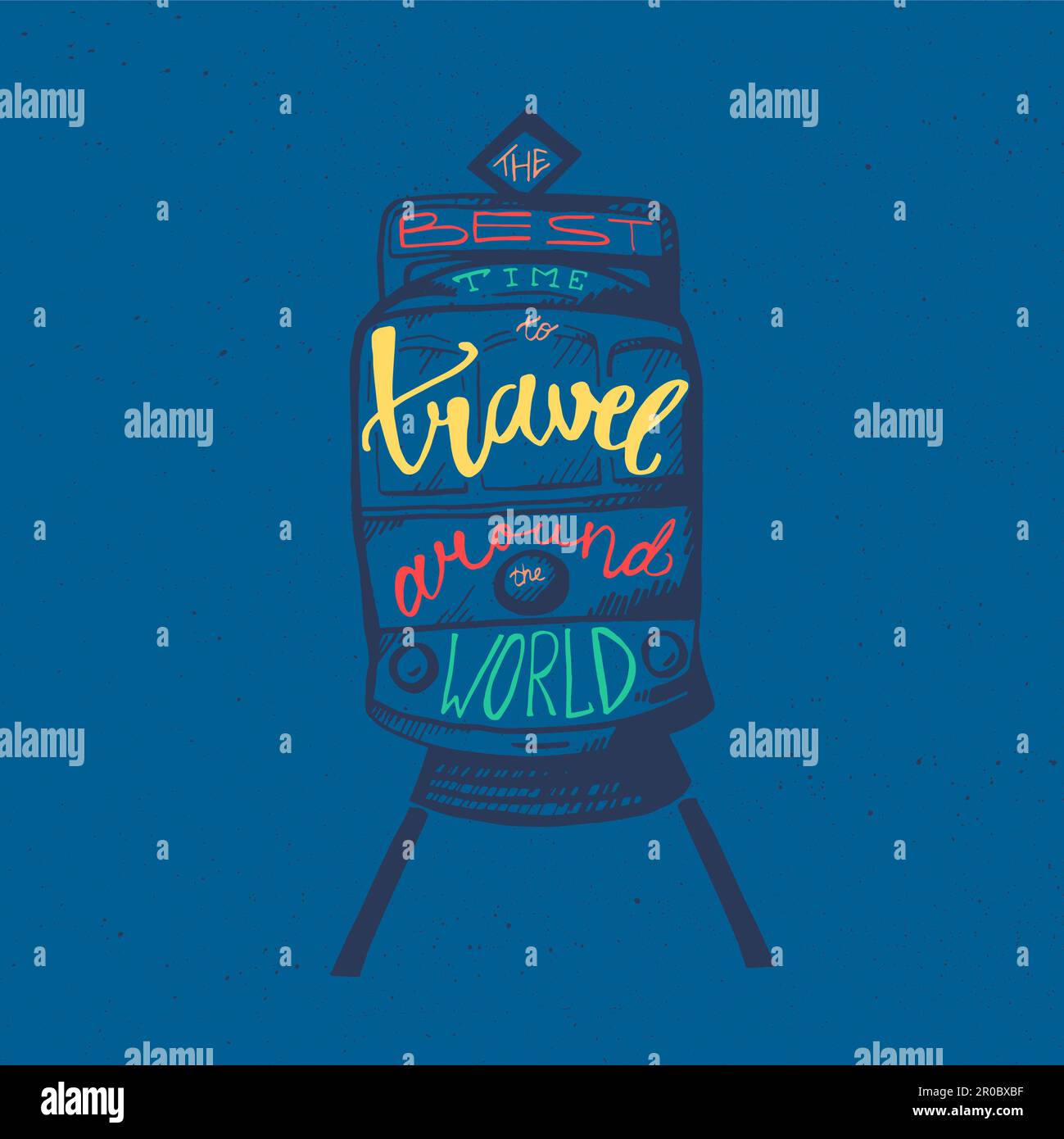 Inspirational vintage lettering inscribed in tram for print, t-shirt ...