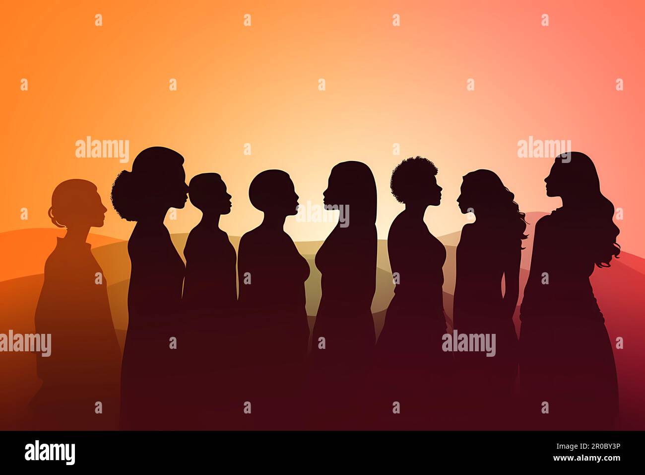 Multiethnic women standing in line hi-res stock photography and images ...