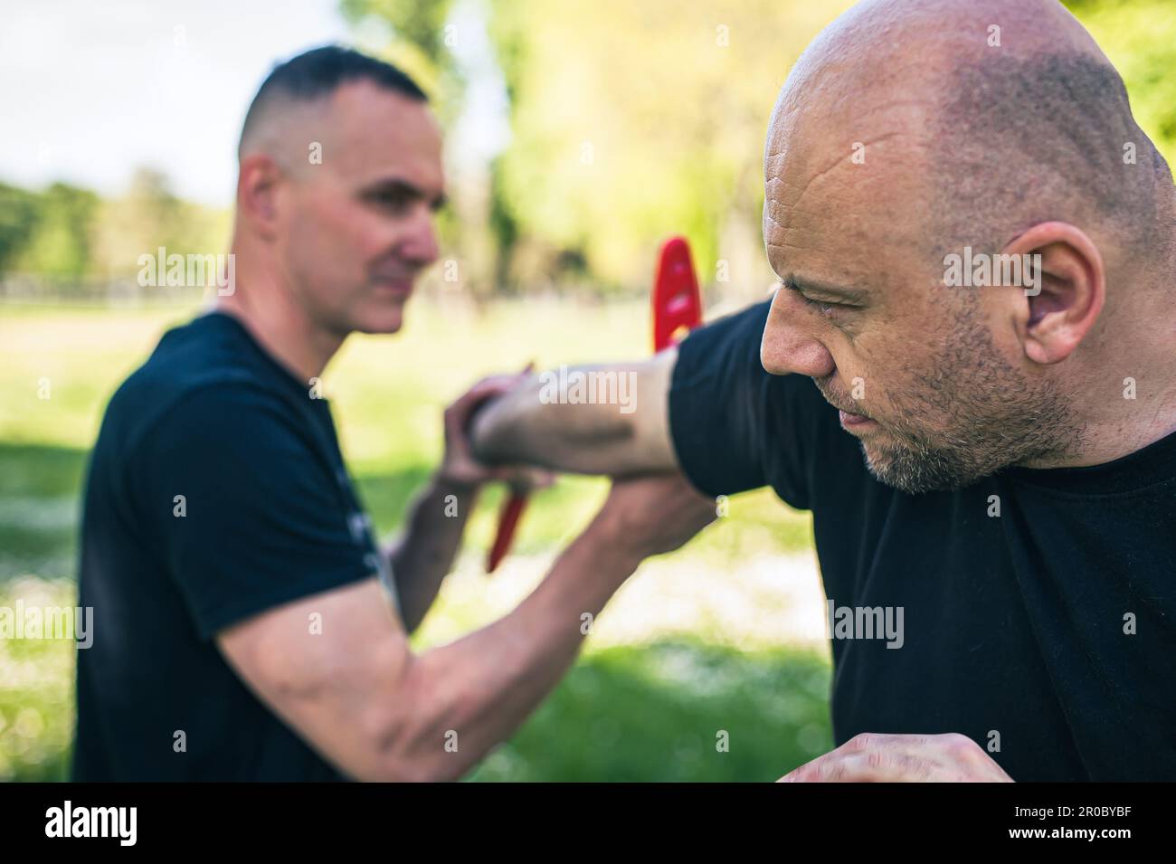 Knife attack self-defense. Techniques of disarming knife attacker ...