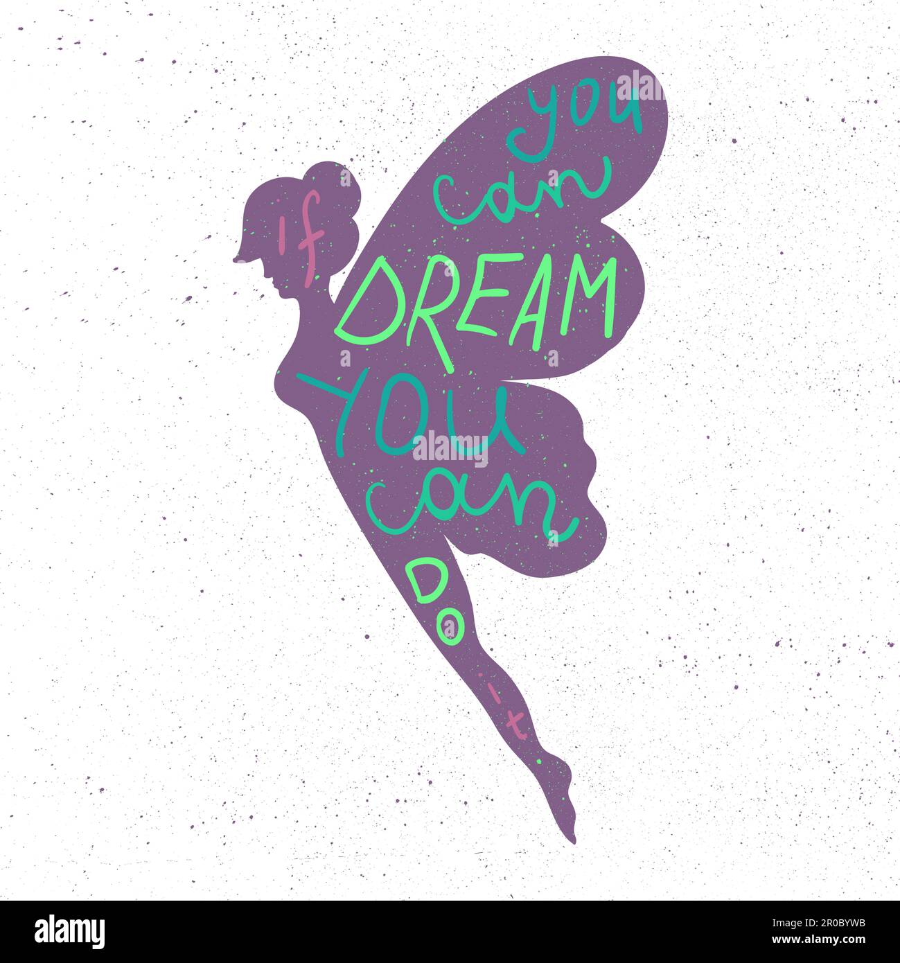 Lettering motivation poster. Inspirational quote about dream and ...