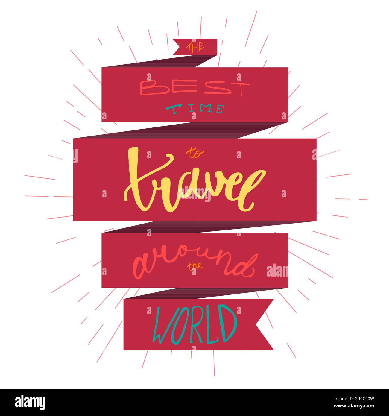 Inspirational retro lettering in ribbon for print, t-shirt, poster ...