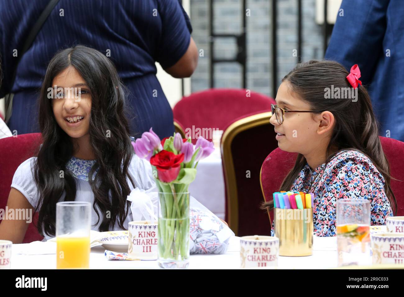 London, UK 7 May 2023. Anoushka Sunak and Krishna Sunak during the ...
