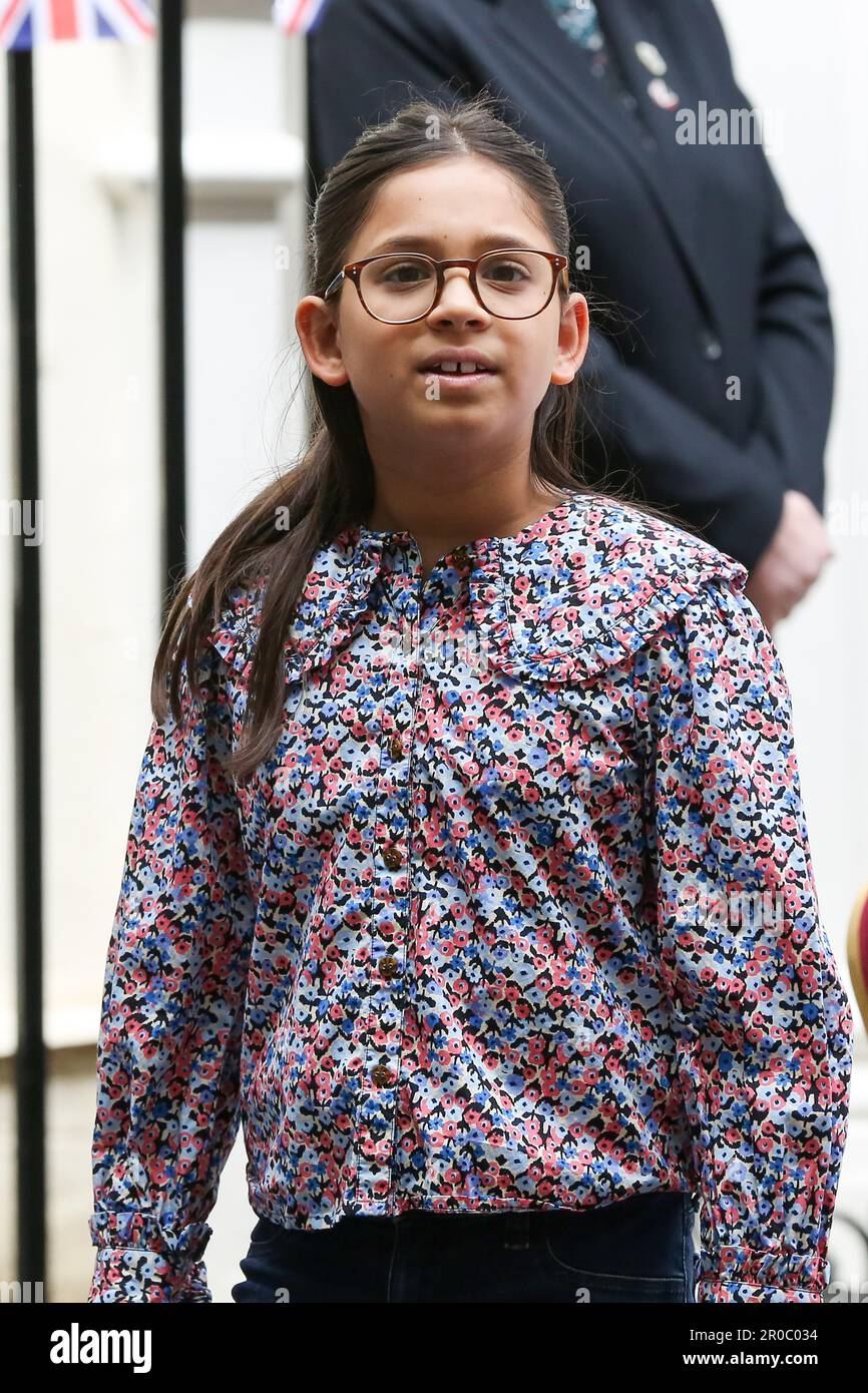 London, UK 7 May 2023. Krishna Sunak during the Coronation Big Lunch in ...
