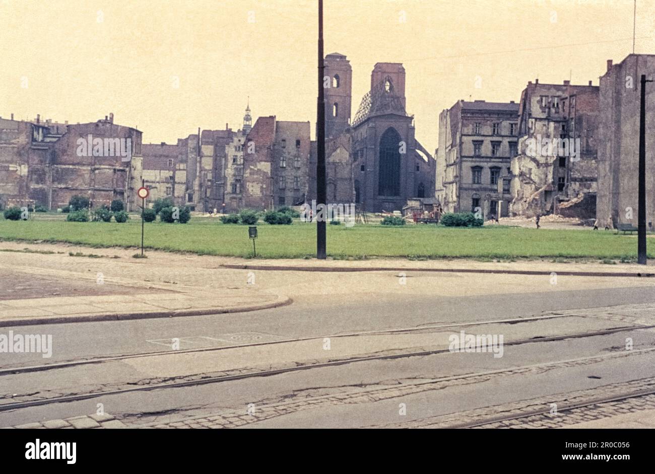 St Mary Magdalene Church. The damages of Second World War can be seen ...