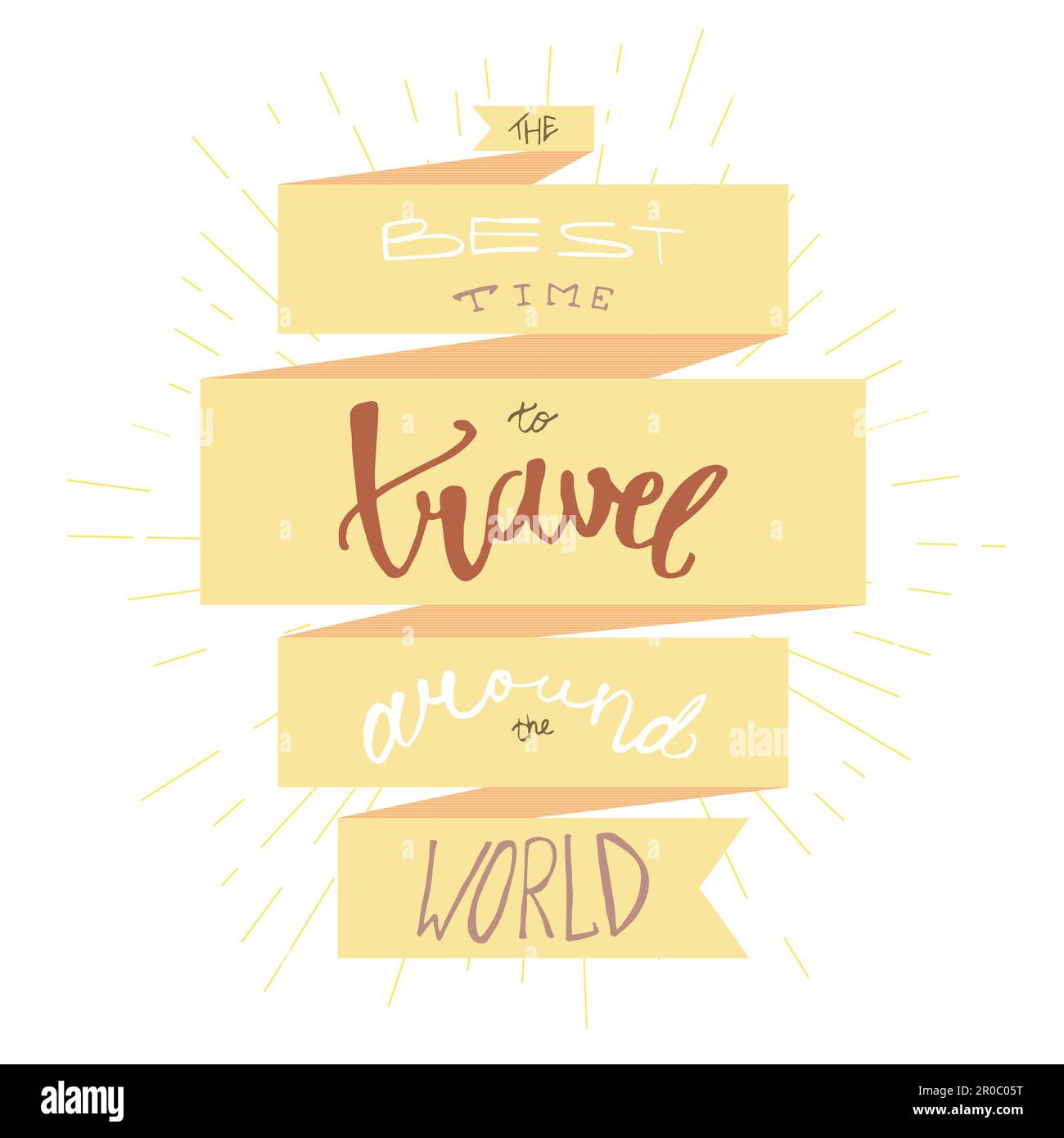 Inspirational retro lettering in ribbon for print, t-shirt, poster ...