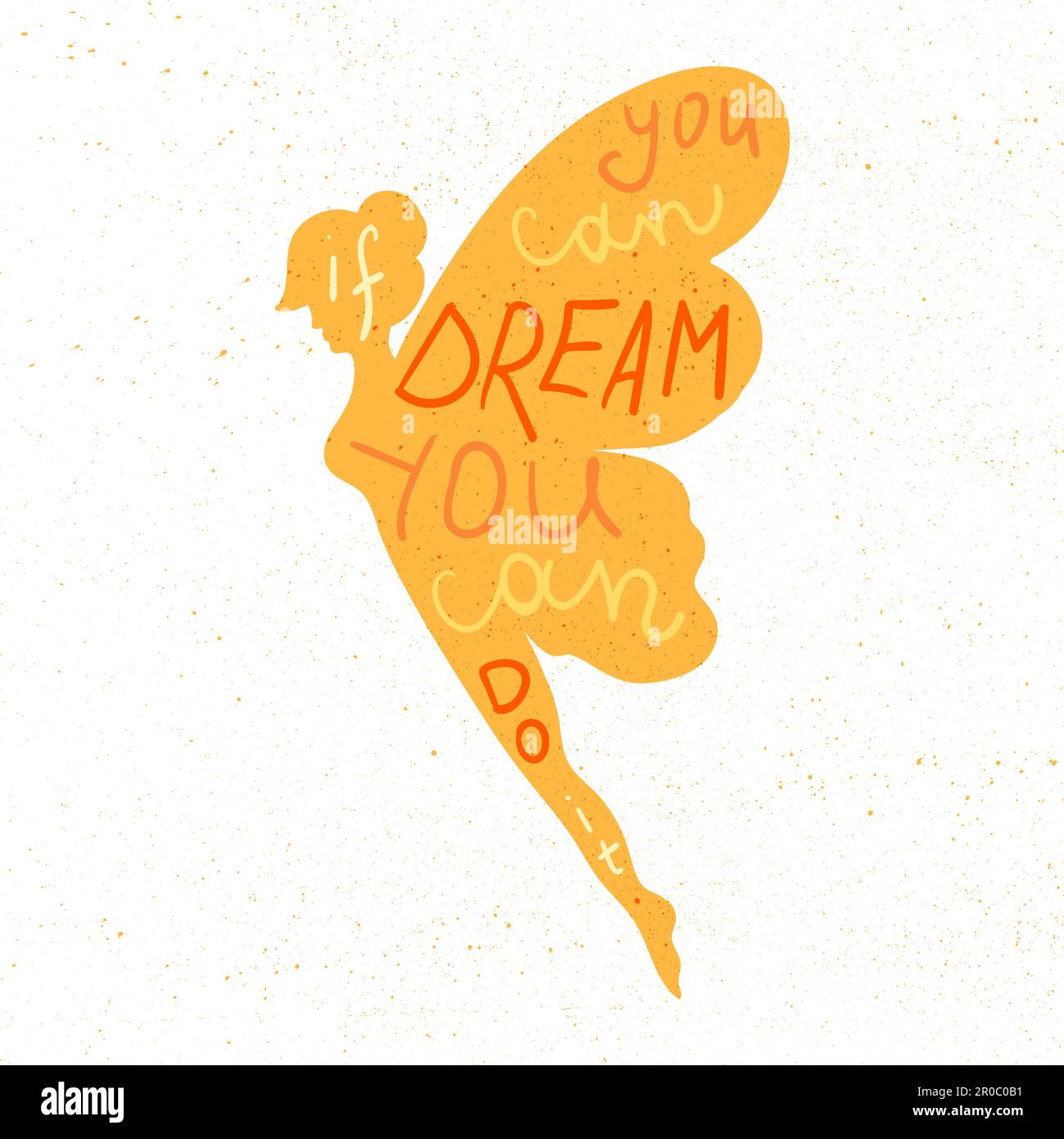 Lettering motivation poster. Inspirational quote about dream and ...
