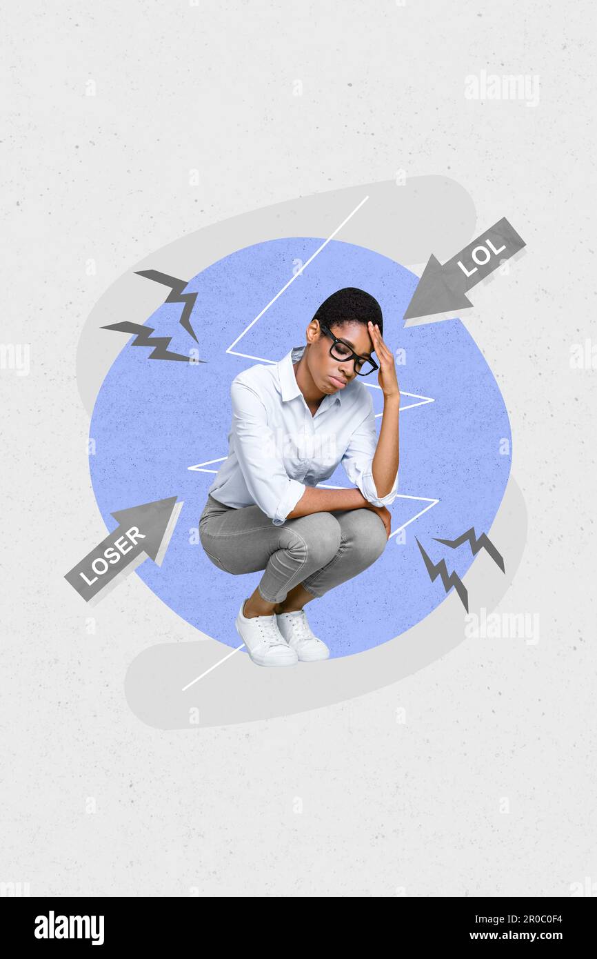 Exclusive sketch collage image of crying unhappy guy lady getting ...