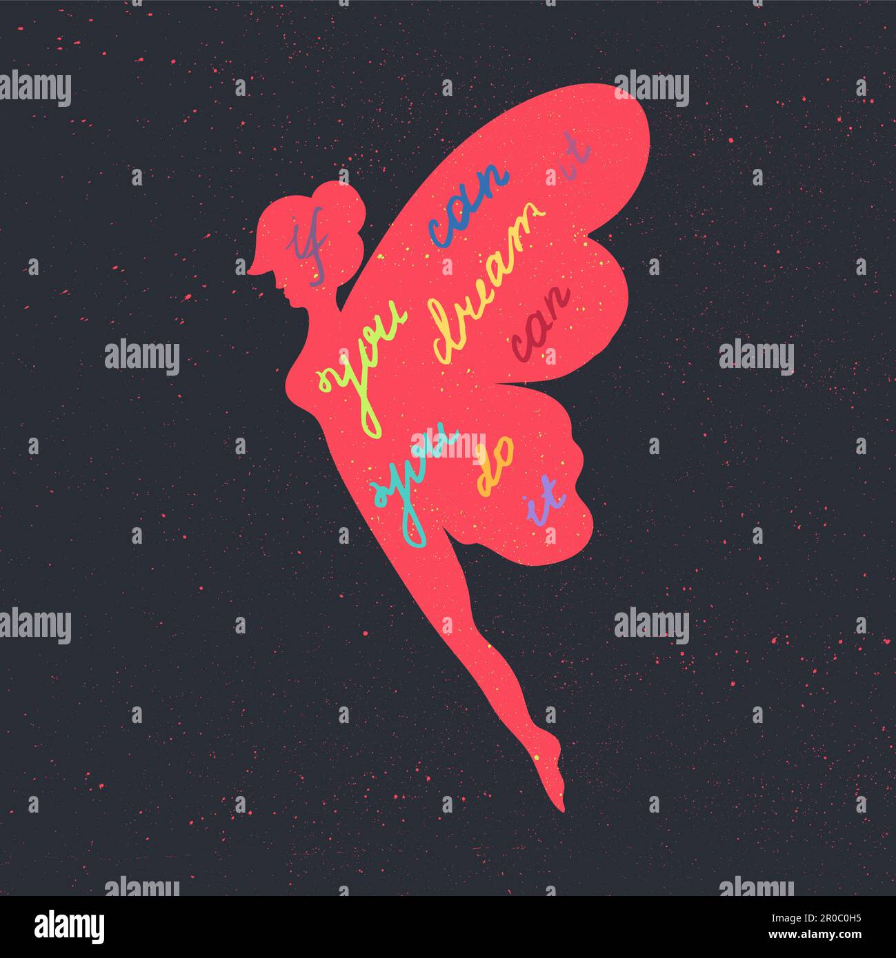 Lettering motivation poster. Inspirational quote about dream and ...