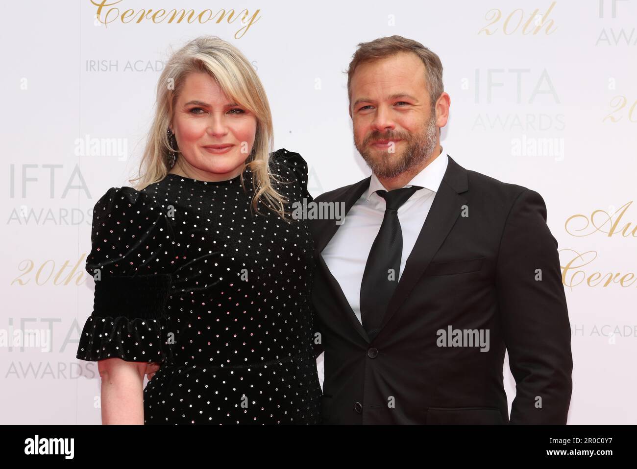 Dublin, Ireland. 7th May 2023. Nancy Harris and Moe Dunford arriving on ...