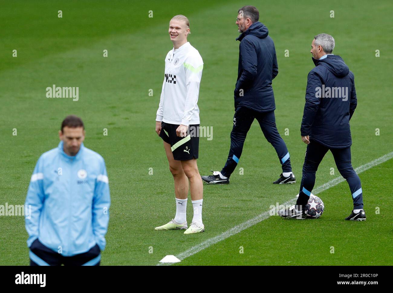 Manchester City's Erling Haaland during a training session at the City ...