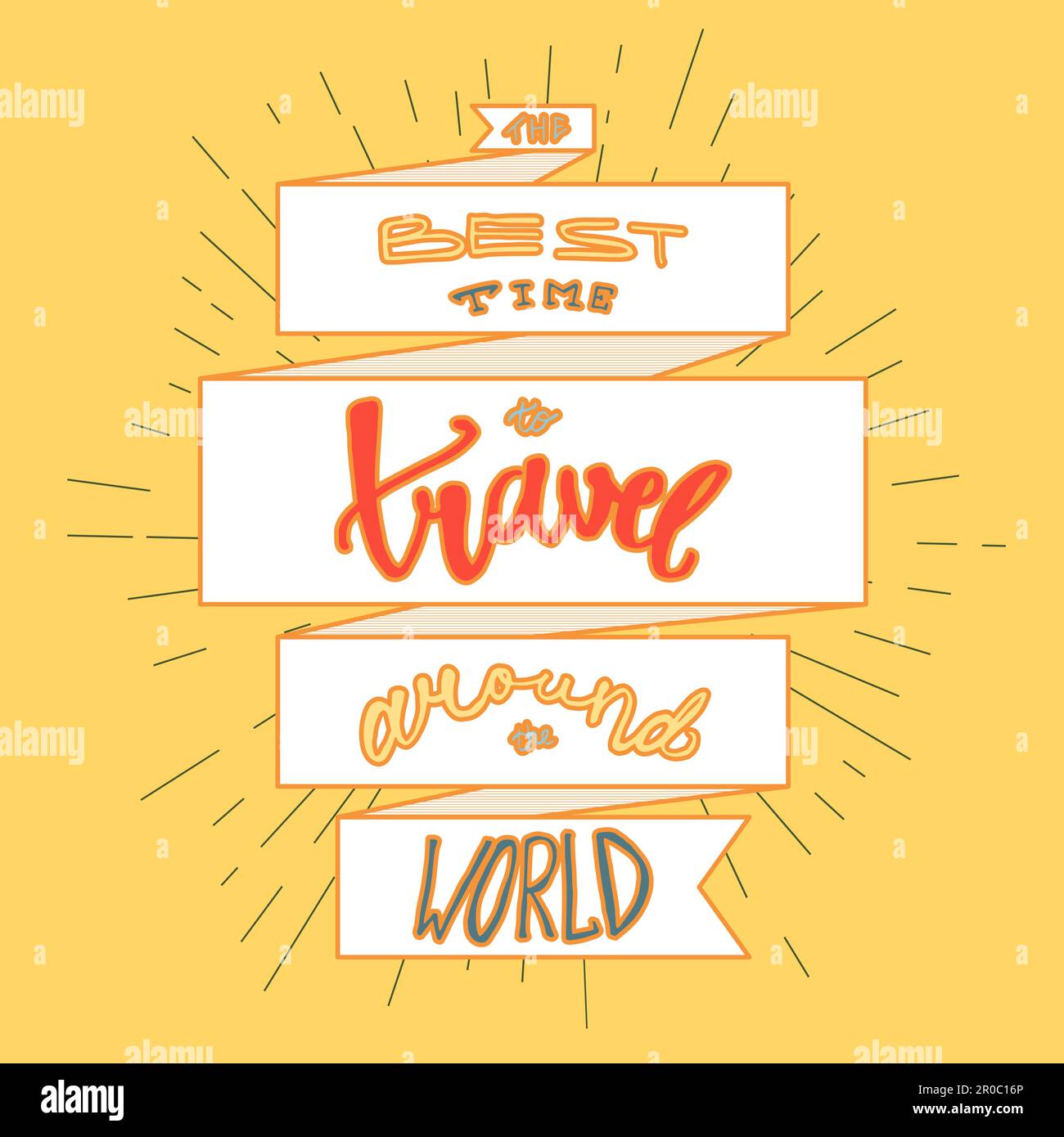 Inspirational retro lettering in ribbon for print, t-shirt, poster ...