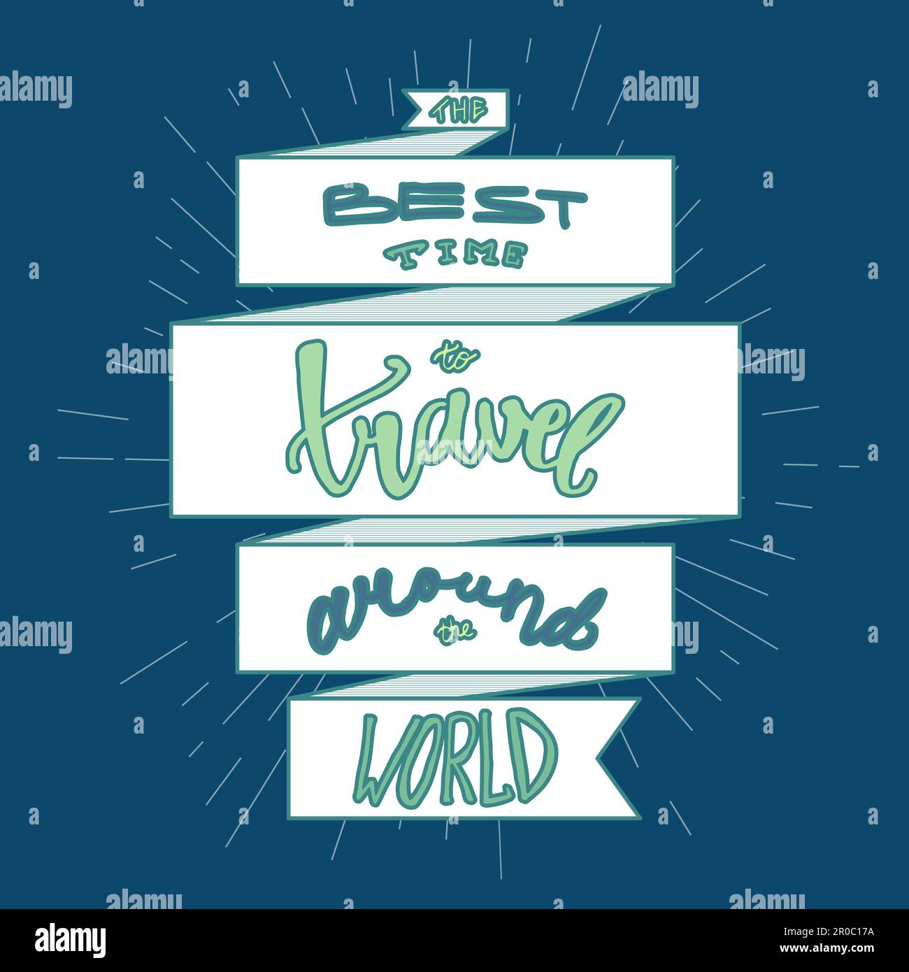 Inspirational retro lettering in ribbon for print, t-shirt, poster ...