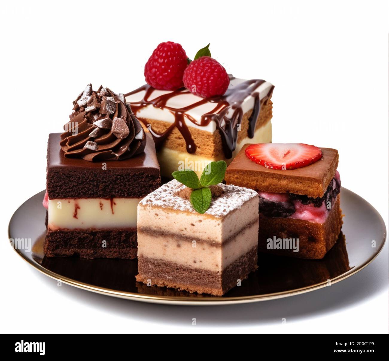 dessert assortment, chocolate cakes for a sweet treat Stock Photo - Alamy