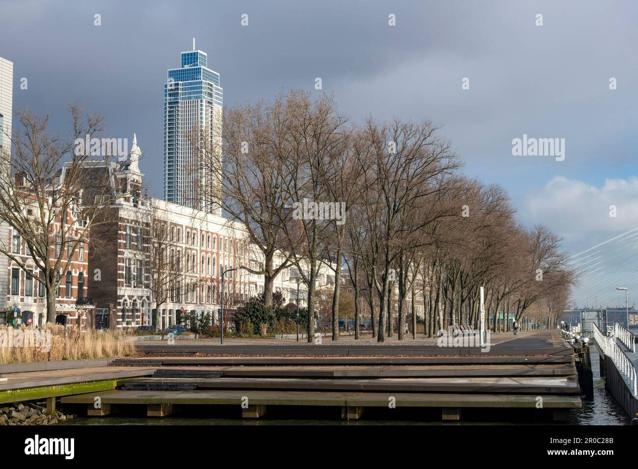 Rotterdam, The Netherlands-December 2022; View along the Westerkade ...