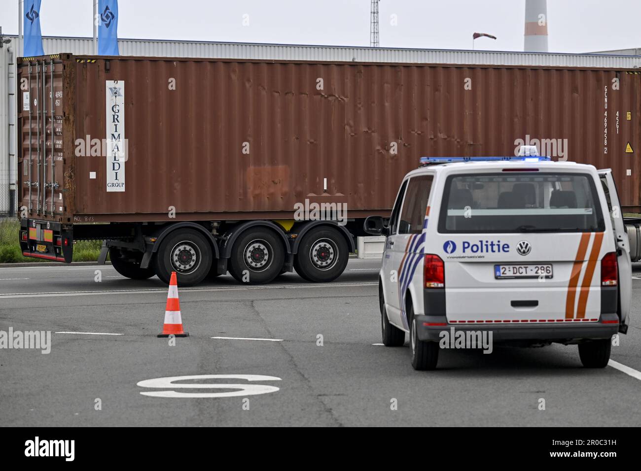 Antwerp, Belgium. 08th May, 2023. Illustration picture shows a truck ...