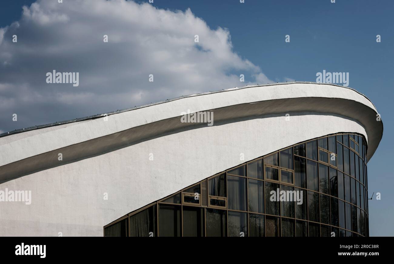Brutalist Architecture concrete building with windows. modernist Stock ...