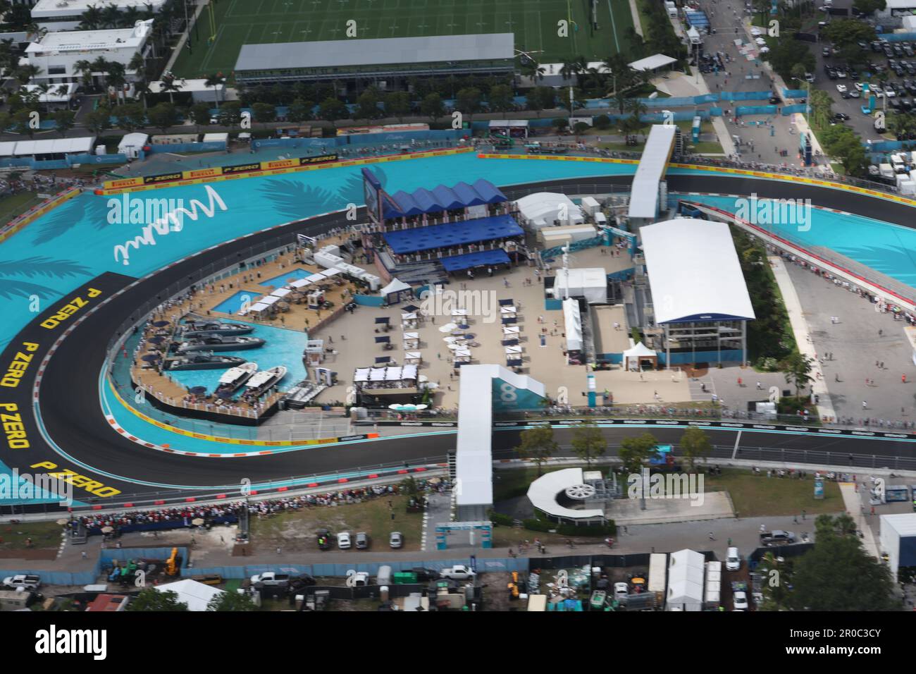 Miami, FL, USA. 7th May, 2023. Aerial View of the 2023 Miami Grand Prix ...