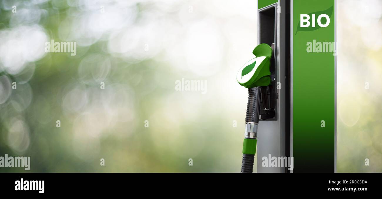 Biofuel filling station on a green background. High quality photo Stock ...
