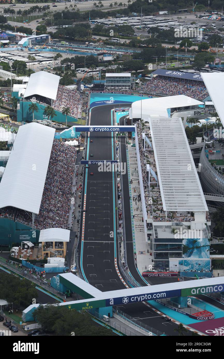 Miami, FL, USA. 7th May, 2023. Aerial View of the 2023 Miami Grand Prix ...