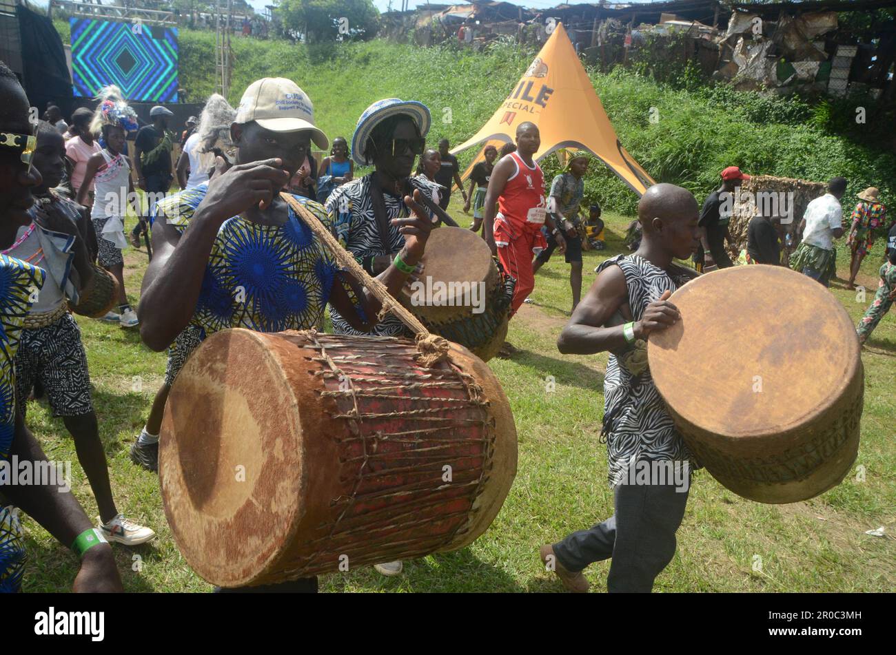Kampala, Uganda. 7th May, 2023. A traditional cultural troupe performs ...