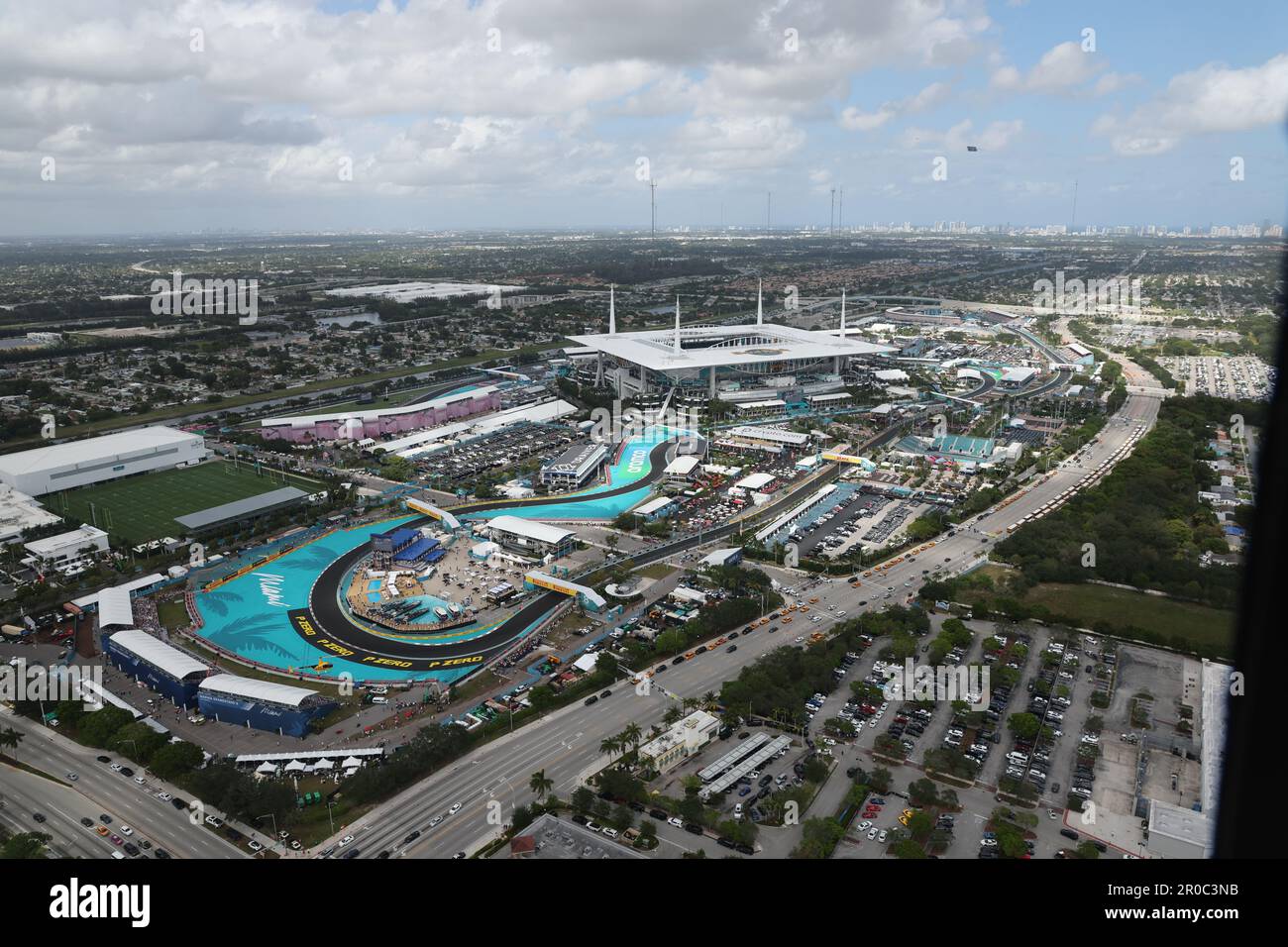 Miami, FL, USA. 7th May, 2023. Aerial View of the 2023 Miami Grand Prix ...