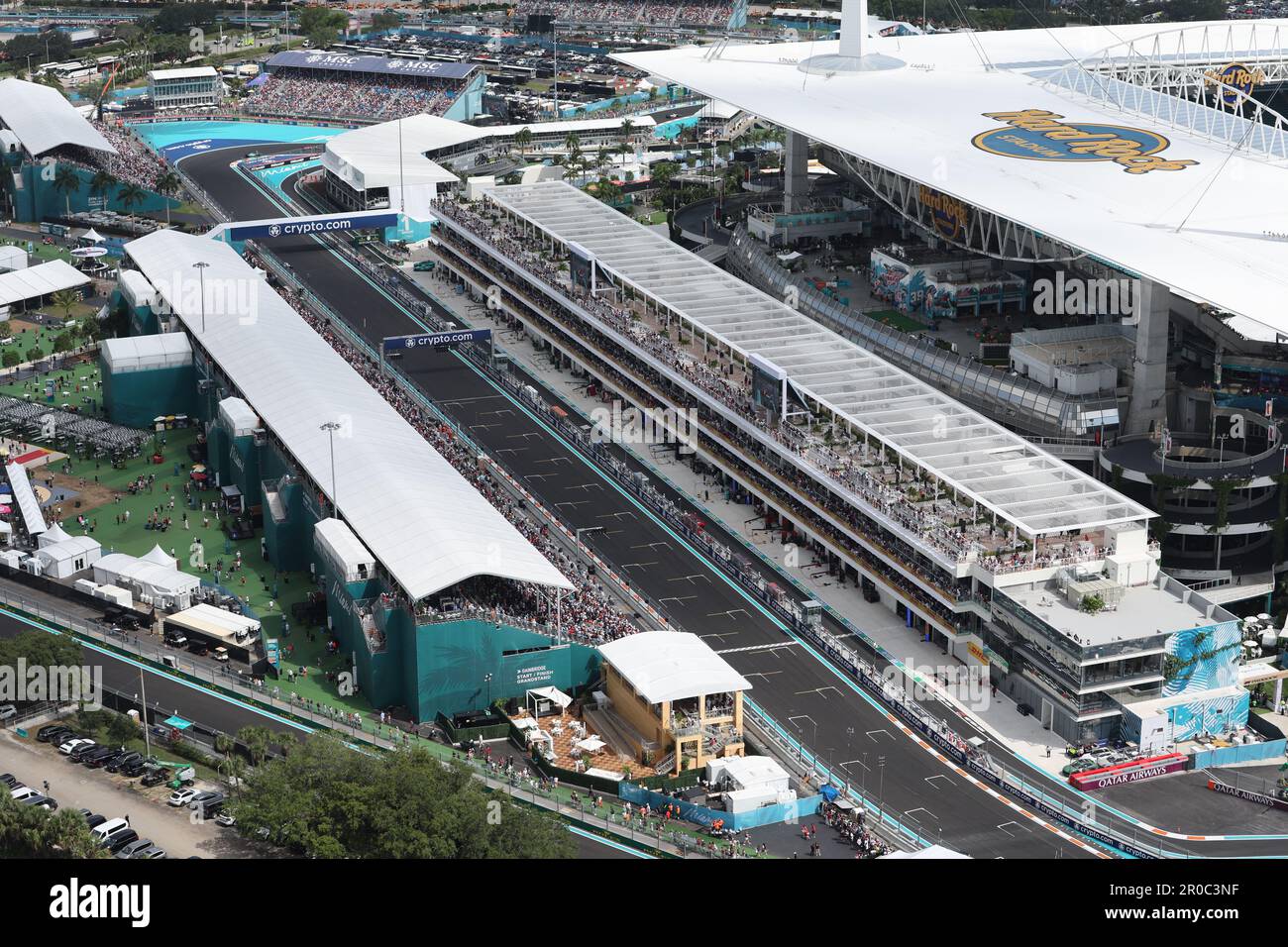 Miami, FL, USA. 7th May, 2023. Aerial View of the 2023 Miami Grand Prix ...