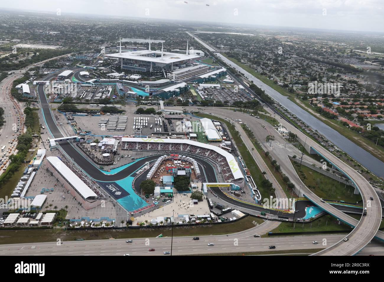 Miami, FL, USA. 7th May, 2023. Aerial View of the 2023 Miami Grand Prix ...
