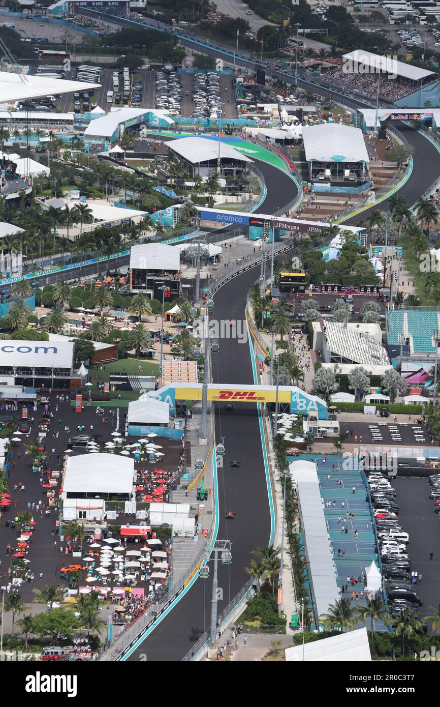 Miami, FL, USA. 7th May, 2023. Aerial View of the 2023 Miami Grand Prix ...