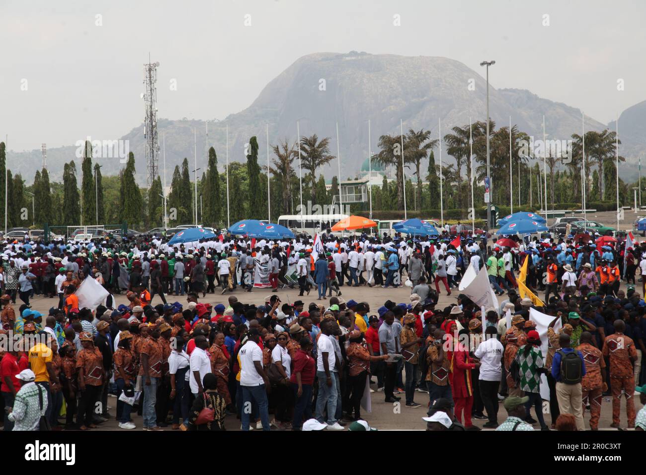 Nigerian workers gather for the International Workers' Day at the ...