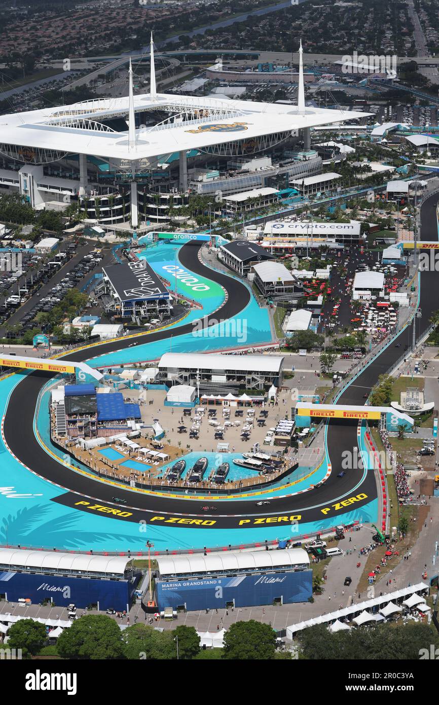Miami, FL, USA. 7th May, 2023. Aerial View of the 2023 Miami Grand Prix ...