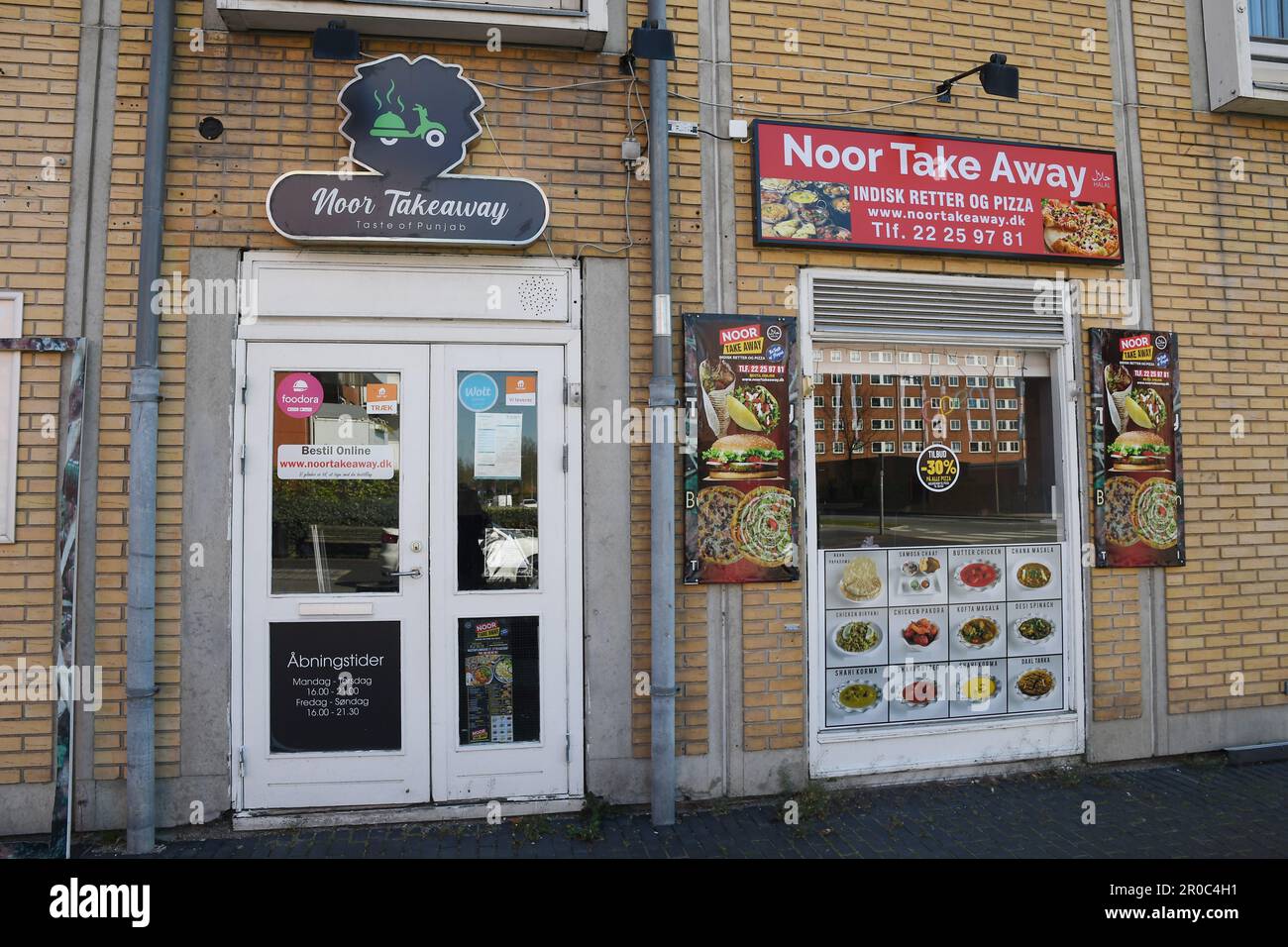 Copenhagen /Denmark/08 May 2023/ Noor take away indian dishes menu food ...