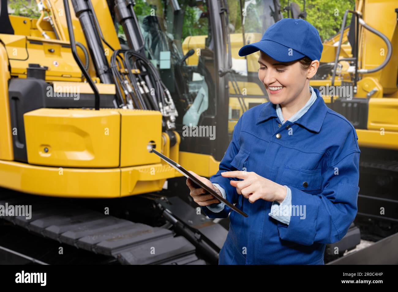 Fleet of yellow construction machines. High quality photo Stock Photo ...