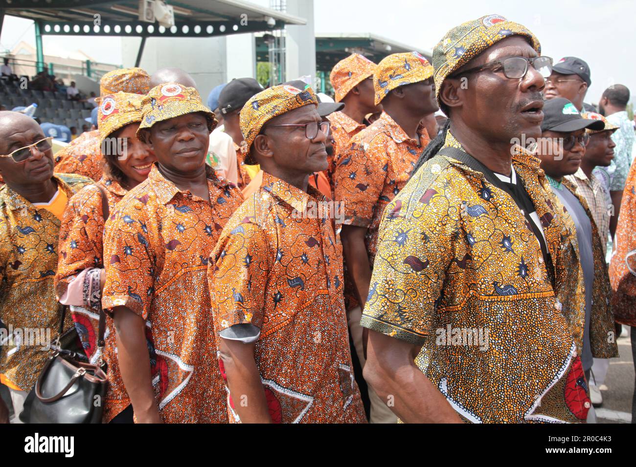 Nigerian workers gather for the International Workers' Day at the eagles square in Abuja. May ...
