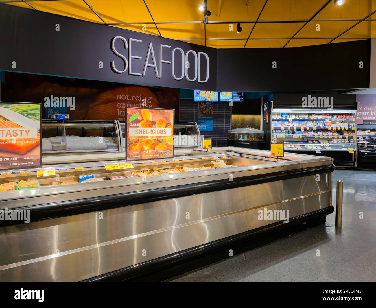 New Hartford, New York - Mar 24, 2023: Close-up View of the Seafood ...