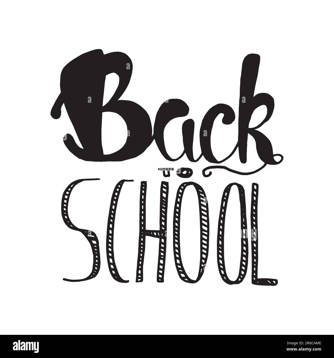 Vintage Back To School Lettering Banner. Knowledge day poster. Vector ...