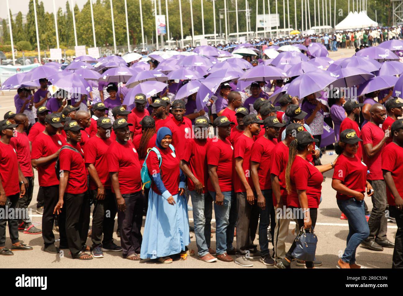 Nigerian workers gather for the International Workers' Day at the ...