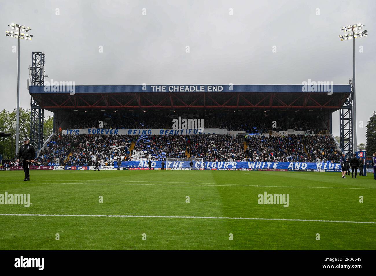 The Cheadle End banner display before the Sky Bet League 2 match ...