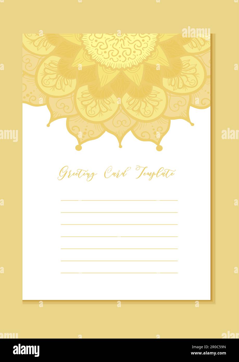 Mandala vintage template card in arabic and indian, islam and ottoman ...