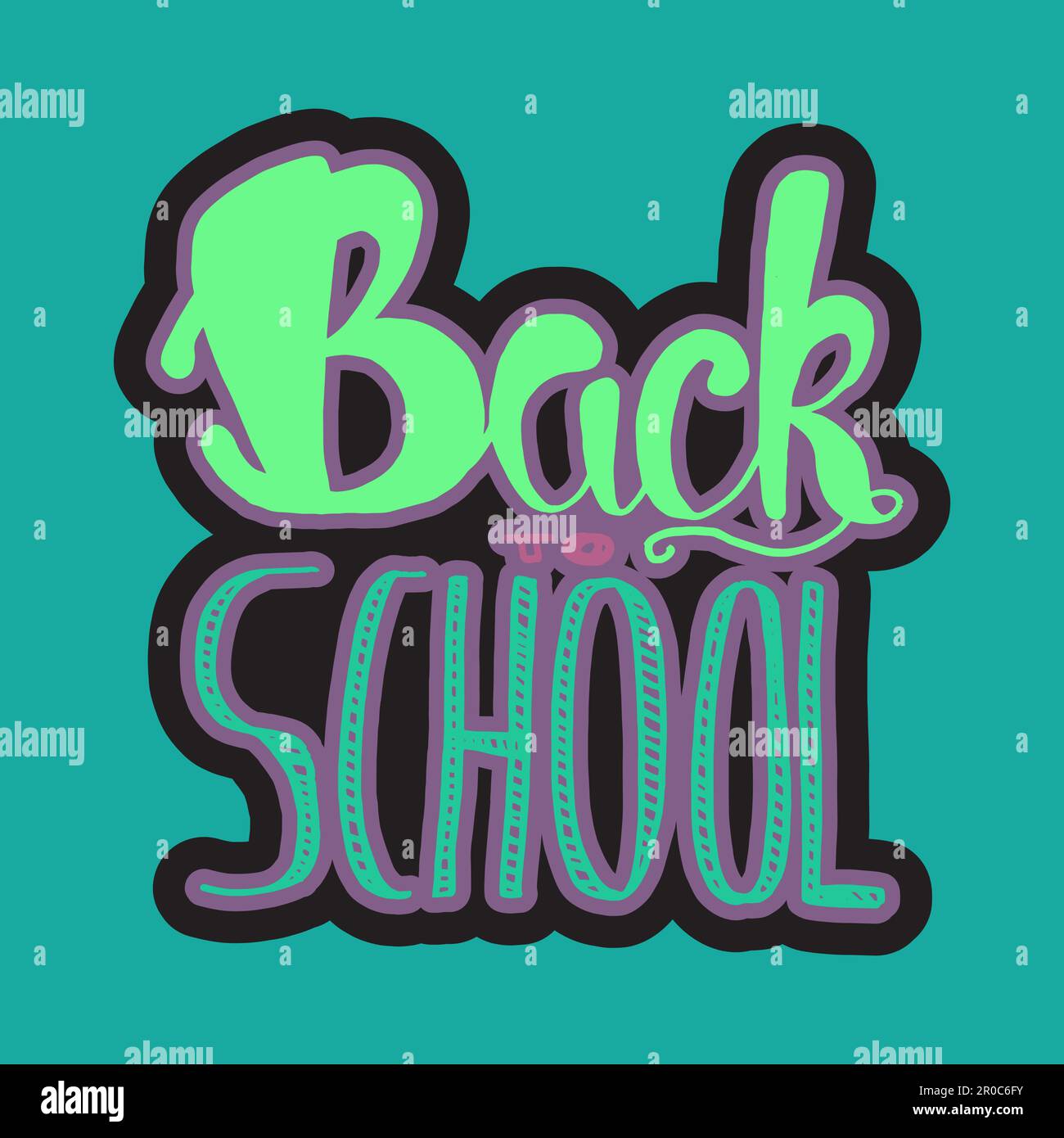 Vintage Back To School Lettering Banner. Knowledge day greeting card ...