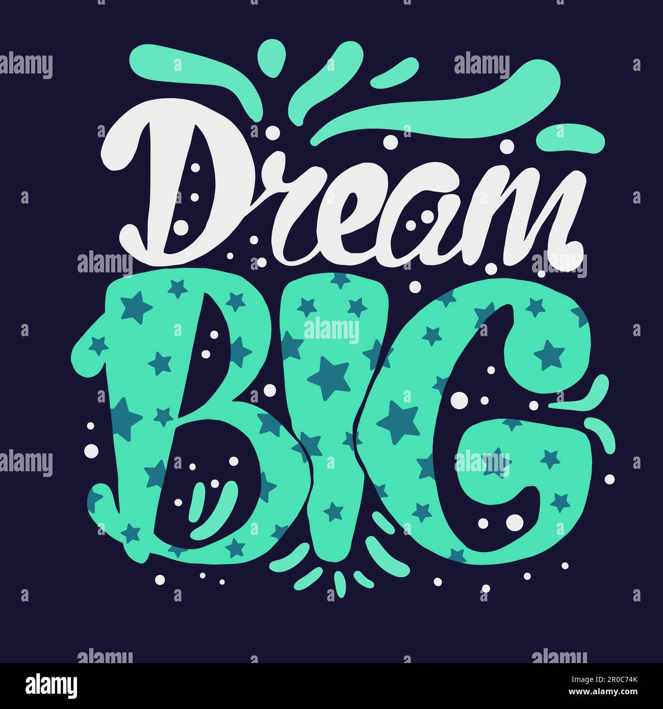 Motivation and Dream Lettering Concept. Dream Big. Vintage Calligraphic ...