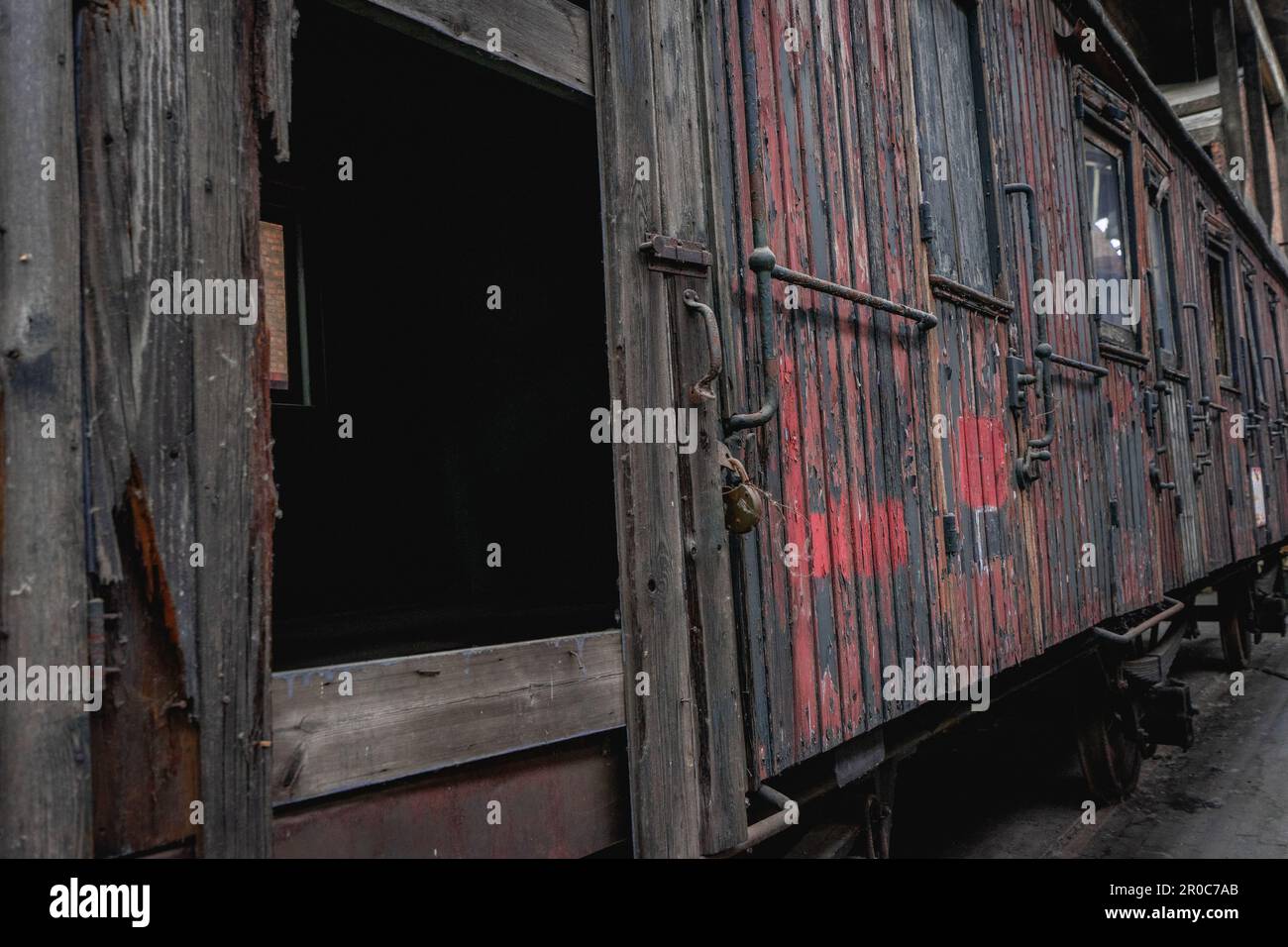 Old warehouse with abandoned trains somewhere in Belgium, Urbex Stock ...