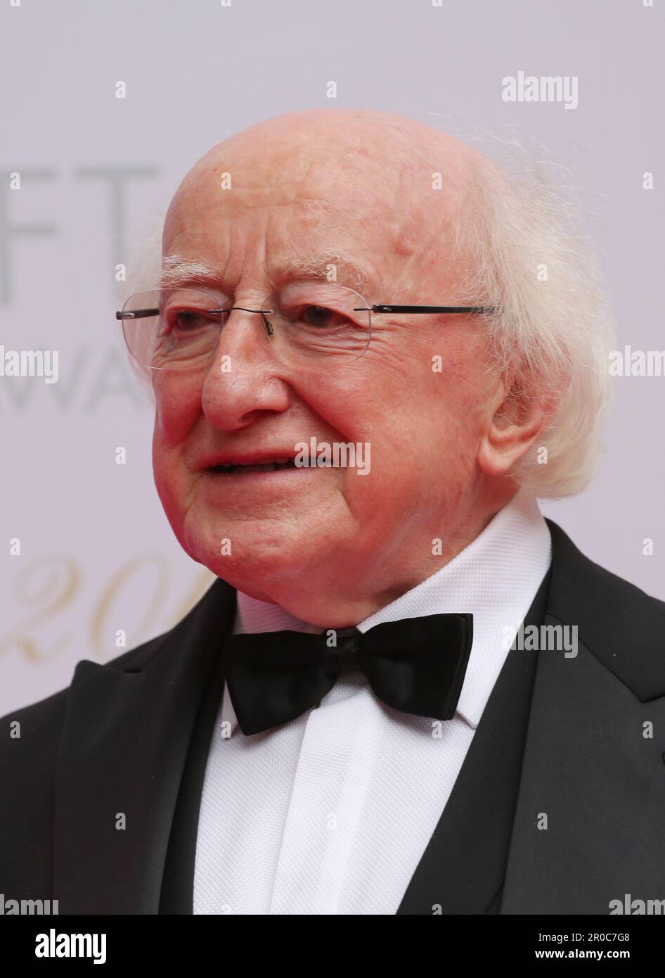 Dublin, Ireland. 7th May 2023. President Michael D Higgins arriving on ...