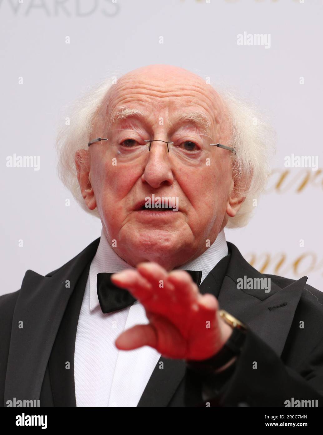 Dublin, Ireland. 7th May 2023. President Michael D Higgins arriving on ...